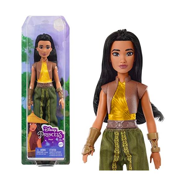 バービー バービー人形 HLX22 Mattel Disney Princess Raya Doll in Signature Fashion with Removable Pants, Boots and Arm Cuffs, Posab...