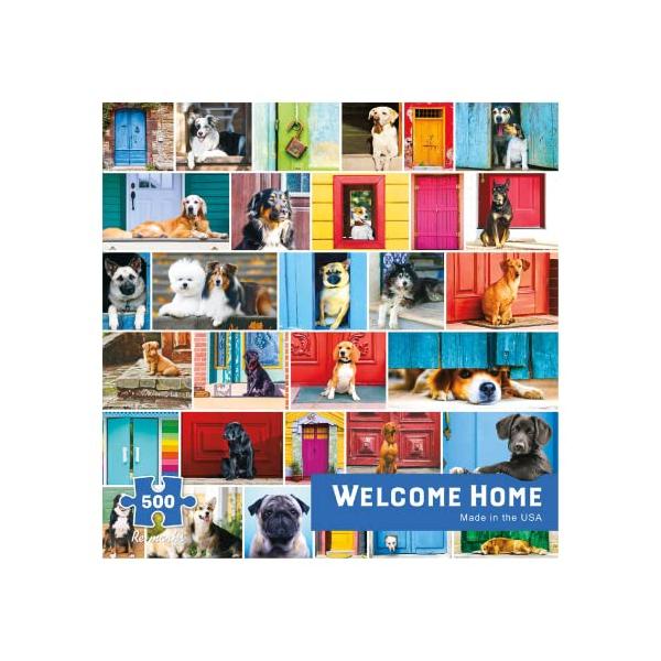 ジグソーパズル 海外製 アメリカ  Re-marks Welcome Home Dog-Themed 500-Piece Jigsaw Puzzle for All Ages海外限定品を迅速輸入！5〜15営業日にて発送します。商品名（自動翻...