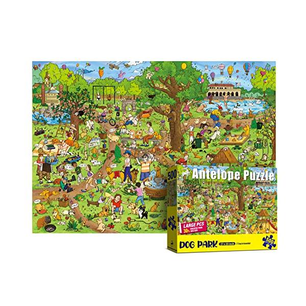 ジグソーパズル 海外製 アメリカ 850030880451 Antelope - 500 Piece Large Format Jigsaw Puzzle for Adults, Dog Park Jigsaw Puzzles 500 Pi...