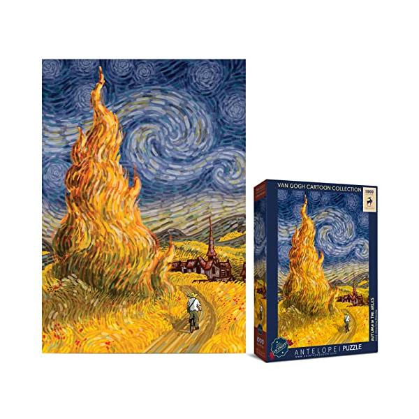 ジグソーパズル 海外製 アメリカ  Antelope 1000 Piece Puzzle for Adults, Van Gogh Jigsaw Puzzles by Artist Alireza Karimi Moghaddam, Pap...
