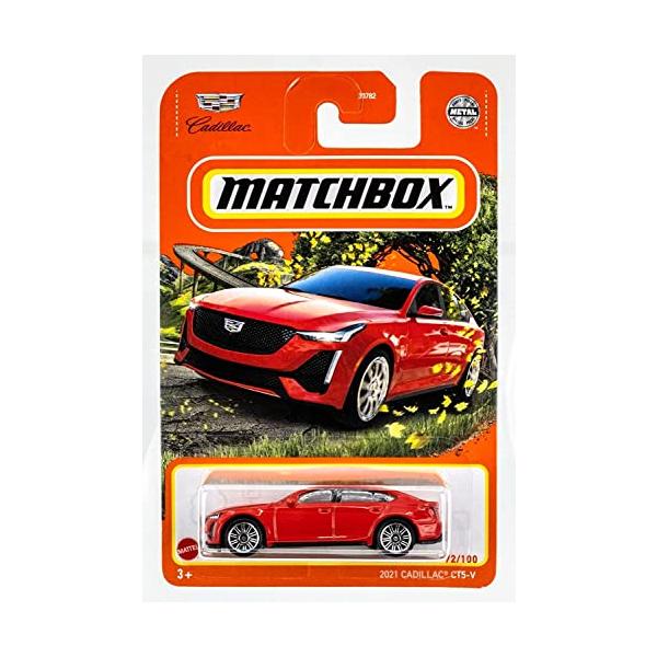 マッチボックス マテル ミニカー MATCHBOX アメリカ直輸入 HFP00-4B10 Matchbox 2022 - 2021 Cadillac CT5-V - Red - 72/100 - Ships Bubble Wrapped i...