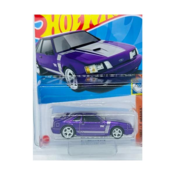 ホットウィール マテル ミニカー ホットウイール  Hot Wheels 2022 - '84 Mustang SVO - Super Treasure Hunt - Purple - Muscle Mania - in Protector...
