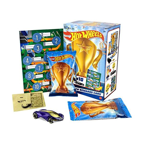 ホットウィール マテル ミニカー ホットウイール HGJ94 Hot Wheels Toy Car, HW Rewards Individually Wrapped 1:64 Scale Vehicle with Gold Sticker ...