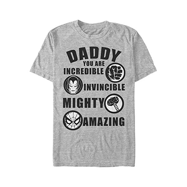 Tシャツ キャラクター ファッション トップス 海外モデル MARV3008-20001007 Marvel Big &amp; Tall Classic Dad List Men's Tops Short Sleeve Tee Shirt...