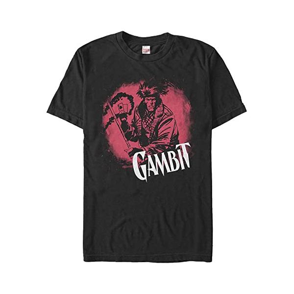 Tシャツ キャラクター ファッション トップス 海外モデル MARV2624-20001007 Marvel Big &amp; Tall Classic Gambit Circle Men's Tops Short Sleeve Tee ...