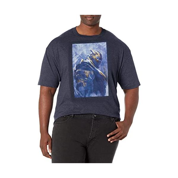 Tシャツ キャラクター ファッション トップス 海外モデル MARF0685-20001007 Marvel Big &amp; Tall Thanos Painted Men's Tops Short Sleeve Tee Shirt, ...
