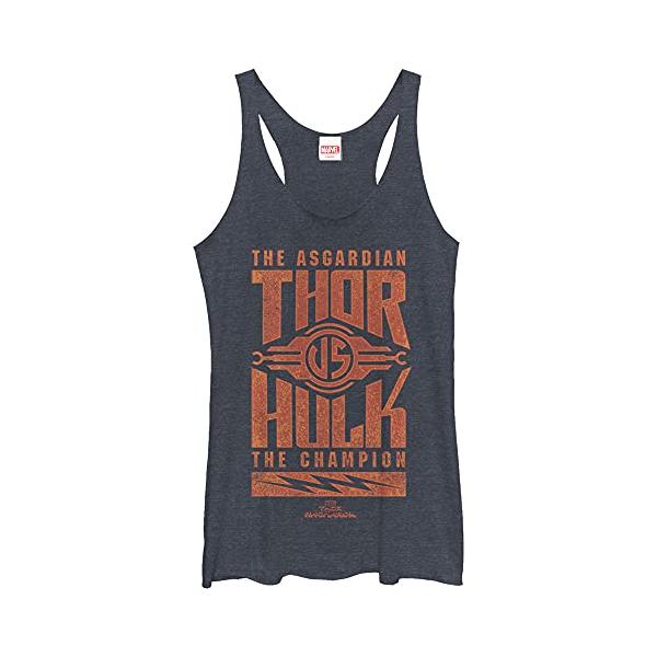 Tシャツ キャラクター ファッション トップス 海外モデル MARF0204-60077010 Marvel mens Marvel Universe Thor and Hulk Stack Tri-blend Racerback Laye...