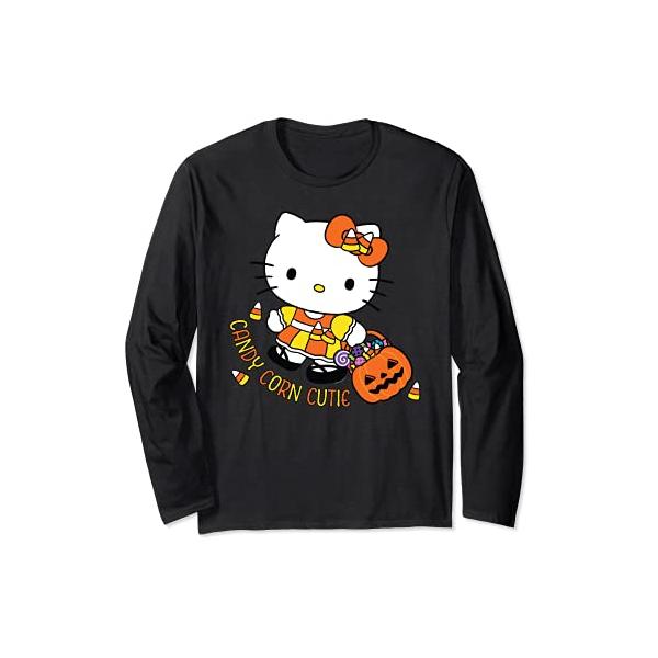 Tシャツ キャラクター ファッション トップス 海外モデル  Hello Kitty Candy Corn Cutie Halloween Long Sleeve T-Shirt海外限定品を迅速輸入！5〜15営業日にて発送します。商品名（自...