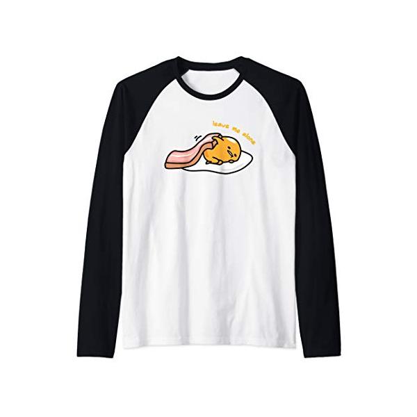 Tシャツ キャラクター ファッション トップス 海外モデル  Gudetama "Leave Me Alone" Raglan Baseball Tee海外限定品を迅速輸入！5〜15営業日にて発送します。商品名（自動翻訳）：ぐでたま "ほっ...