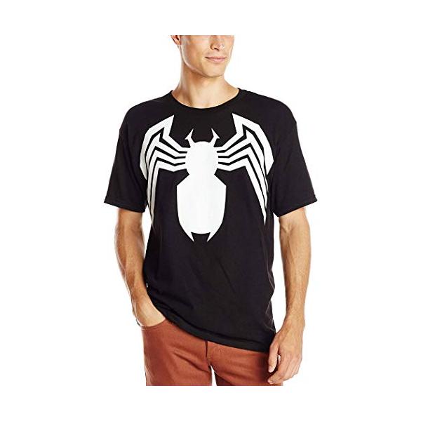 Tシャツ キャラクター ファッション トップス 海外モデル MVFC009MSC1P1XX Marvel Spiderman Men's Spider-Man Legs Logo T-Shirt, Black, XXX-Large海外限定品...