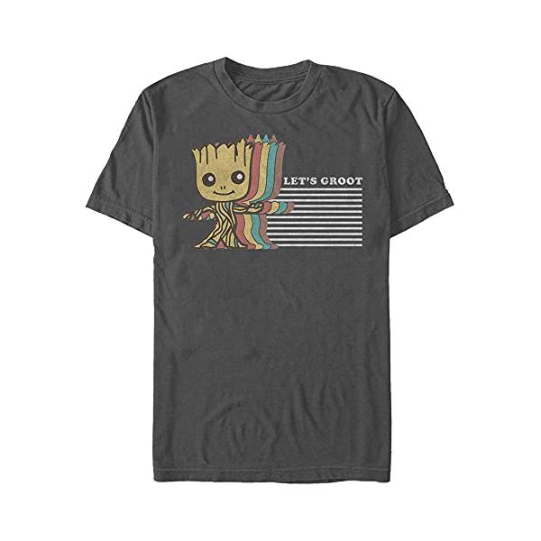 Tシャツ キャラクター ファッション トップス 海外モデル MARV3862-10001001 Marvel Guardians of The Galaxy Let's Groot T-Shirt海外限定品を迅速輸入！5〜15営業日にて発送...