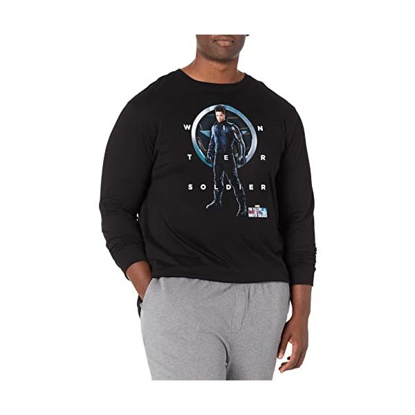 Tシャツ キャラクター ファッション トップス 海外モデル MLFW0007-20001007 Marvel The Falcon and The Winter Soldier Winter Soldier Grid Text Men's ...