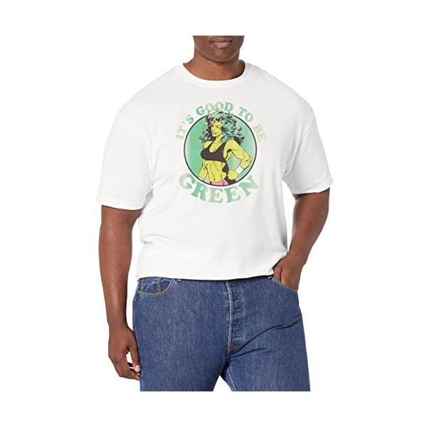 Tシャツ キャラクター ファッション トップス 海外モデル MARV3881-20001007 Marvel Big &amp; Tall Classic She Hulk Green Men's Tops Short Sleeve Tee...
