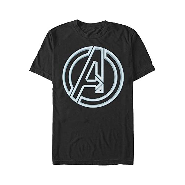 Tシャツ キャラクター ファッション トップス 海外モデル MARV3496-20001007 Marvel Big &amp; Tall Classic Avengers Glow Icon Men's Tops Short Sleeve...