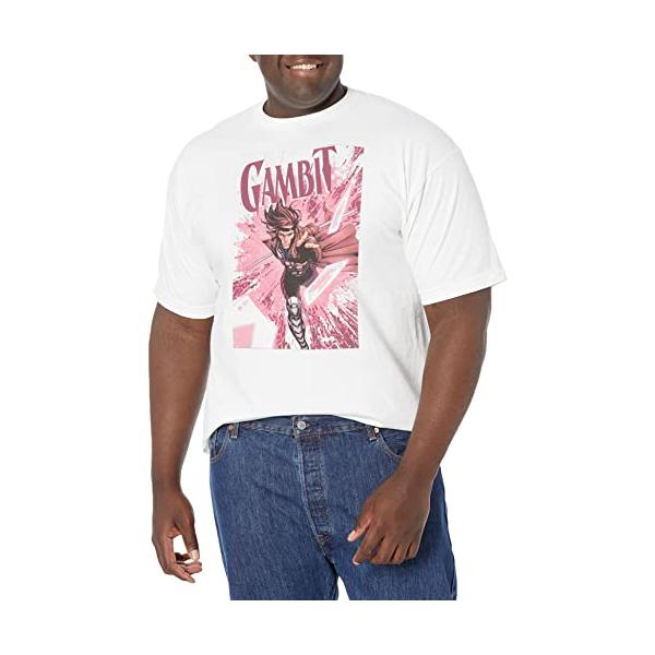 Tシャツ キャラクター ファッション トップス 海外モデル MARV2208-20001007 Marvel Big &amp; Tall Classic Gambit Painted Men's Tops Short Sleeve Tee...