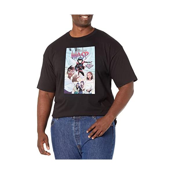 Tシャツ キャラクター ファッション トップス 海外モデル MARV2440-20001007 Marvel Big &amp; Tall Classic Unstoppable Wasp OCT18 Men's Tops Short Sl...