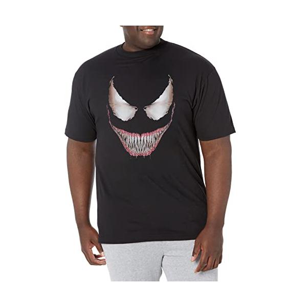 Tシャツ キャラクター ファッション トップス 海外モデル MARV0720-20001007 Marvel Big &amp; Tall Classic Venom Face Men's Tops Short Sleeve Tee Shi...