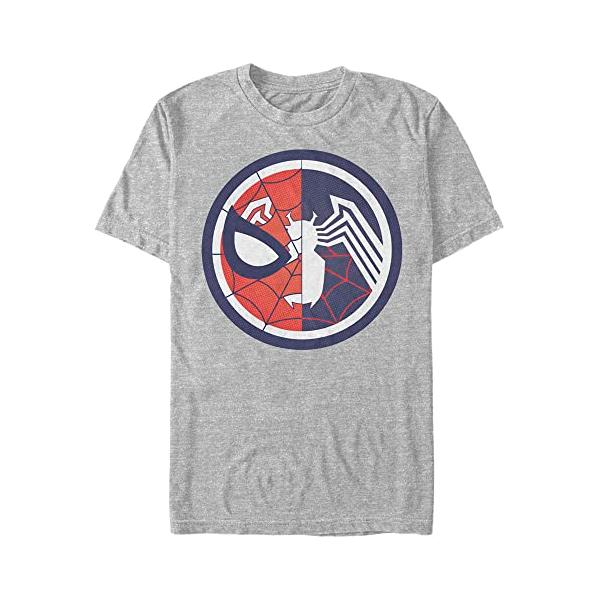 Tシャツ キャラクター ファッション トップス 海外モデル MARV3359-20001007 Marvel Big &amp; Tall Classic Spider Venom Men's Tops Short Sleeve Tee S...