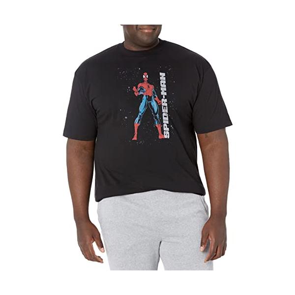 Tシャツ キャラクター ファッション トップス 海外モデル MARV4008-20001007 Marvel Men's Big Spider-Man Pose, Black, XX-Large Tall海外限定品を迅速輸入！5〜15営業日...