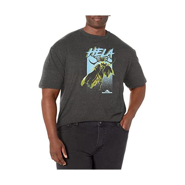 Tシャツ キャラクター ファッション トップス 海外モデル MARF0191-20001007 Marvel Big &amp; Tall Hela Pop Men's Tops Short Sleeve Tee Shirt, Charco...
