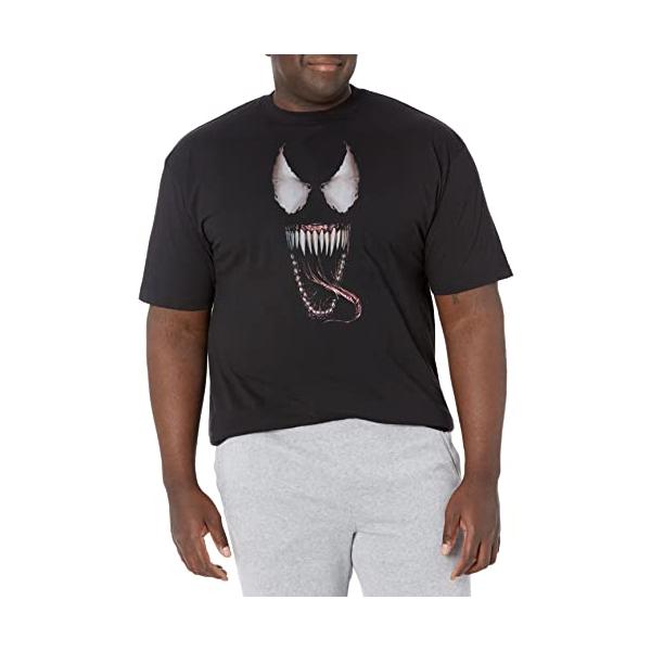 Tシャツ キャラクター ファッション トップス 海外モデル MARV0721-20001007 Marvel Big &amp; Tall Classic Venom MouthOpen Men's Tops Short Sleeve Te...