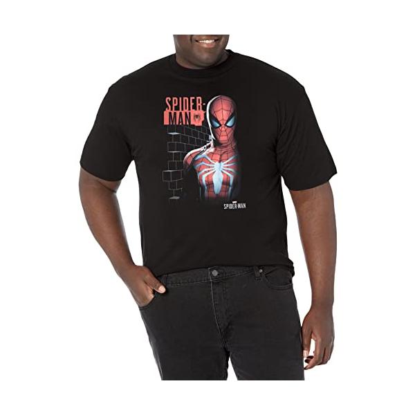 Tシャツ キャラクター ファッション トップス 海外モデル MARV1540-20001007 Marvel Big &amp; Tall Classic Spider Bricks Men's Tops Short Sleeve Tee ...
