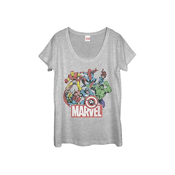 Tシャツ キャラクター ファッション トップス 海外モデル MARV2010-70013004 Marvel Junior's Universe Heroes of Today Women's Scoop Neck Tee, Athleti...