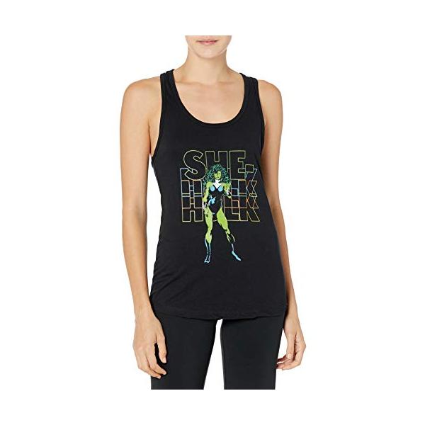 Tシャツ キャラクター ファッション トップス 海外モデル MARV1485-60077005 Marvel Women's Official She-Hulk Tank Top, Black, Large海外限定品を迅速輸入！5〜15営業...