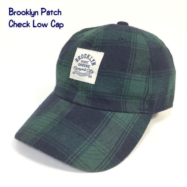 ●新品/正規品●ブルックリン パッチ チェック ローキャップ●素材/本体 綿１００％●MADE IN CHINA●カラー / GREEN●サイズ/ FREE ５６〜５８cm(実寸約５６cm〜約５９cm) ユニセックスでご使用いただけます。※...