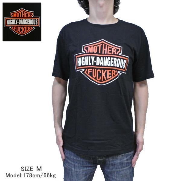 ●新品/正規インポート商品●MOTHER FUCKER HIGHLY-DANGEROUS LOGO T-shirt ●素材/ 100％ COTTON●カラー/ BLACK●サイズ（ユニセックス）【Ｓ】肩幅約43cm、身幅約47cm、身丈約6...