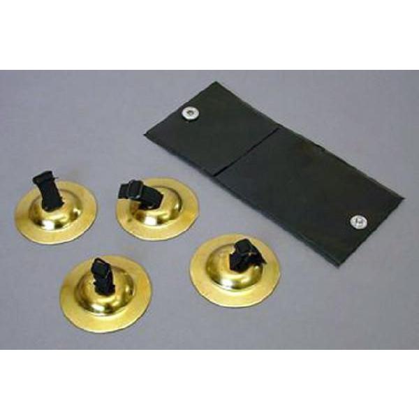 フィンガーシンバル AIDA アイダ楽器 801 ● フィンガーシンバル (クロテイル)4枚1組、ブラス製。(※音程調律はしていません。)