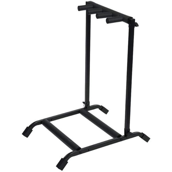 送料無料（船便地域は別料金）エレキギターやアコースティックギターを最大3本セット可能 / ブラックパウダーコート仕上げ / 丈夫なスチール製フレーム / 折り畳んで収納可能奥行39.37cm 幅　54.61cm 高さ67.31cm  / 重...