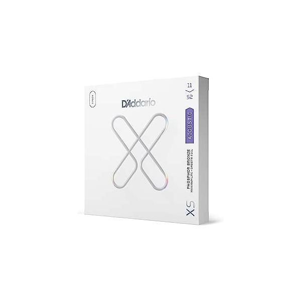 これまでのコーティング弦というカテゴリーに新風を吹かせる『XS シリーズ 』アコースティックギター弦髪の毛の10分の１の厚さを下回る極薄のePTFEフィルムを採用ゲージ: Custom Light .011-.052