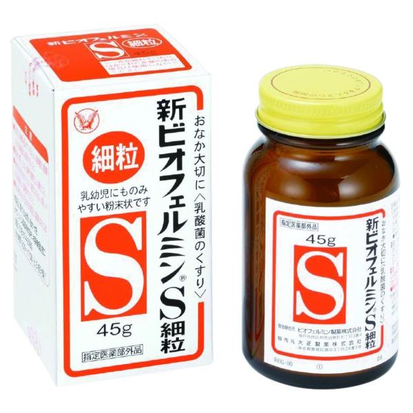 「新ビオフェルミンS細粒 45g」は、3種の乳酸菌を配合した整腸薬です。3種乳酸菌(ビフィズス菌、フェーカリス菌。アシドフィルス菌)が生きたまま腸に届いて増え、整腸に役立ちます。)わずかに甘みがあり、小児から高齢者まで飲みやすい白色-わずか...