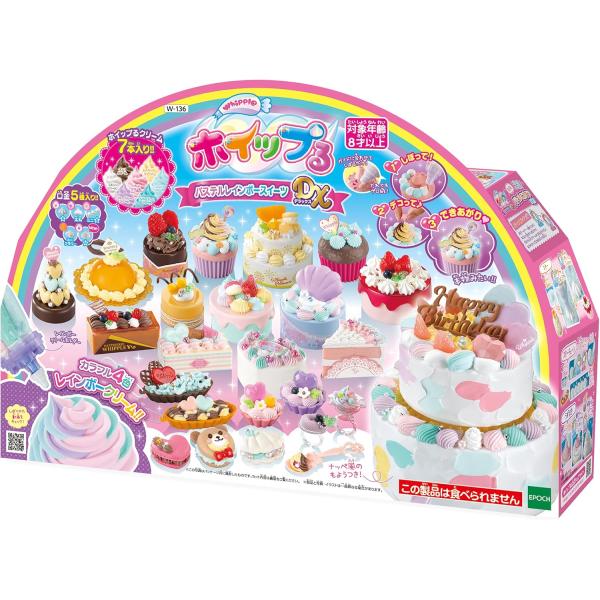 ブランド EPOCH対象年齢 キッズ色 パステルレインボースイーツDX商品寸法 (長さx幅x高さ) 9 x 42 x 30 cm材質 ABS, MABS, PE, PS, ポリプロピレン