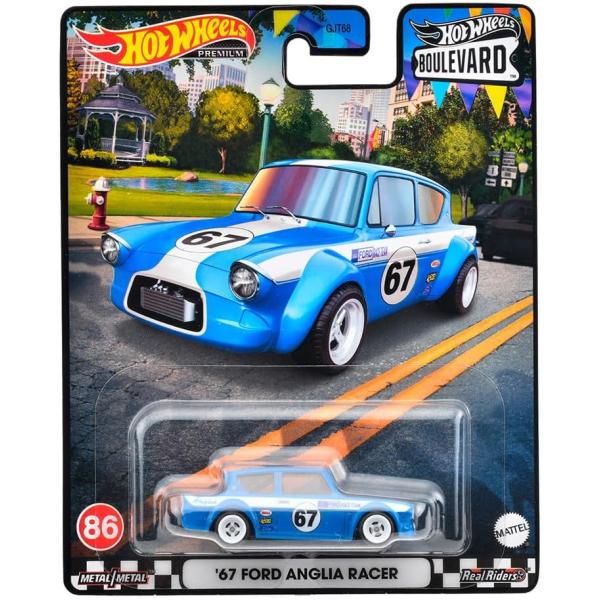 HotWheels PREMIUM67' FORD ANGLIA RACERメーカー：マテル※塗装等、製品の個体差がある場合がございますので、ご了承ください。