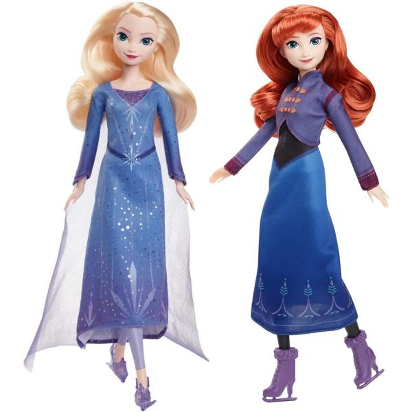 ディズニープリンセス 「アナと雪の女王」 ドールの2種セット販売です。セット販売内容・JBG53 エルサ（アイススケート）・JBG54 アナ（アイススケート）(C) Disney