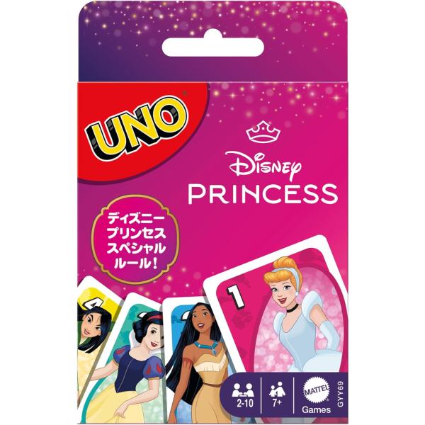 ウノにディズニープリンセスのスペシャル版が登場。各カードには、シンデレラ、ジャスミン、ティアナなど、お気に入りのディズニープリンセスのキャラクターが描かれており、スペシャルルールの「ワイルド フレンドシップ」は、選ばれた色と一致すれば、他の...