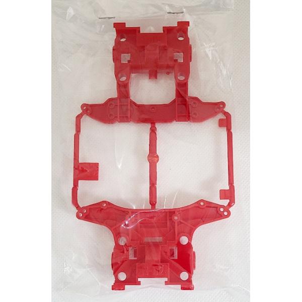 ミニ四駆　N-02 T-01 赤のABS樹脂製 FRユニットです。