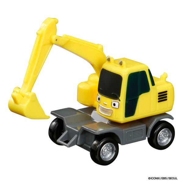 『ちびっこバス タヨ』から、ショベルカーモチーフの「ポコ」が登場！ころ走行で車遊びが楽しめるだけでなく、プレイセットと連動して楽しむことができます。ショベルが3軸で可動するギミック付き！［セット内容］・ポコ…1台（本商品のセット内容以外は付...