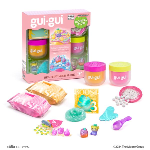 『guigui』より、「Tropical Glow」シリーズが登場！コスメデザイン×スライム＝guigui（グイグイ）自分だけのかわいいグイグイスライムを作って遊ぶことができます！「guigui Deluxe Tropical Glow」は...