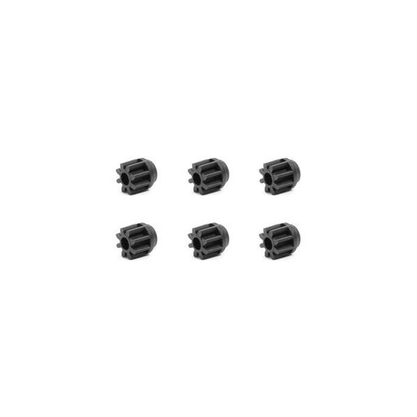 【発売日：2012年09月01日】カーボン繊維を配合した強化樹脂製のピニオンギヤ。モーターのパワーを確実に伝達し、駆動ロスを抑えます。色は精悍なブラックカラー。ミニ四駆PROをはじめ、ミニ四駆各車に使えます。