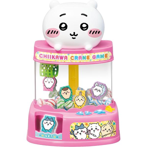 おうちでちいかわのクレーンゲームが遊べちゃう！ちいかわが可愛いクレーンゲームになりました！ちいかわ、ハチワレ、うさぎ、モモンガ、くりまんじゅうの景品をゲットしよう！コインボタンを押すとメロディが流れてゲームスタート！操作ボタンを欲しい景品め...