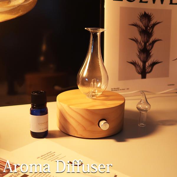 水なしディフューザー 精油 エッセンシャル リラクゼーション 雑貨 モダン 木目 北欧 店舗 カフェ  安眠グッズ 快眠 寝室 ネブライザー式 オフィス トイレ 噴射 ギフト プレゼント