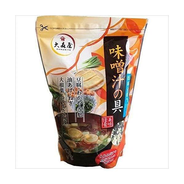 大森屋　味噌汁の具　おみそ汁の具　175g　業務用豆腐・わかめ・巻麩・油あげ・ねぎ・大根葉・つのまた が入った具だくさんの味噌汁が簡単に出来ます。名称：味噌汁の具原材料名：わかめ(中国産)、巻麩(小麦粉・小麦グルテン)、乾燥油あげ(大豆たん...