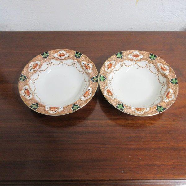 1074sb イギリス アンティーク Thomas Waterhouse Barlow ペア サラダボウル ディッシュ 皿 雑貨 英国製 tablewareイギリスより入荷致しましアンティーク雑貨　英国製T W Barlow &amp; S...