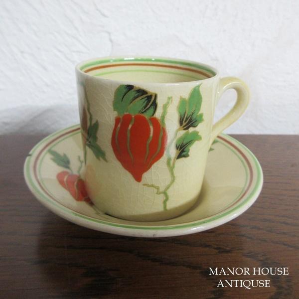 1130sc  イギリス Royal Doulton ロイヤルドルトン GEM カップ＆ソーサー デミタスカップ ディスプレイ用 1930年頃 アンティーク 英国製 tablewareイギリスより入荷致しましたアンティーク雑貨　英国製Roy...