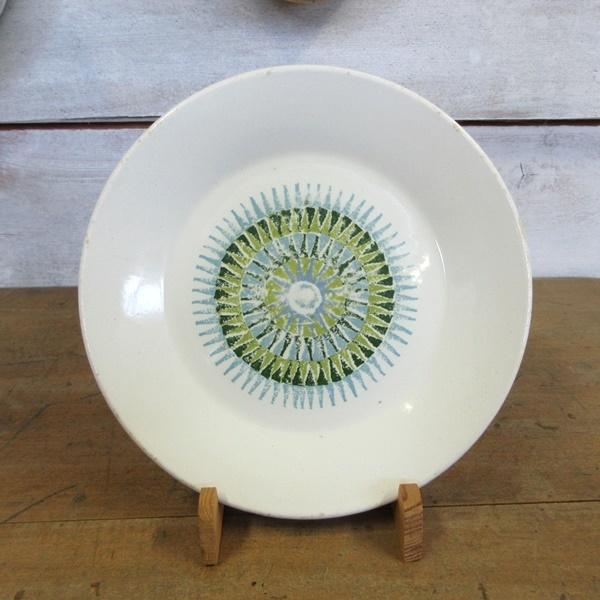 1194sa イギリス ヴィンテージ J &amp; G Meakin ミーキン AZTEC アステカ ケーキプレート 皿 英国製 plateサイズ　直:175　※若干の誤差はご容赦下さい。イギリスより入荷致しましたビンテージ雑貨　英国製J...