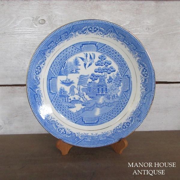 1220sc  イギリス製 Samuel  Radford Ltd ブルーウィロー デザートプレート お皿 1913〜1924年 アンティーク 英国 plate  イギリスより入荷致しましたアンティーク雑貨　Samuel  Radford ...