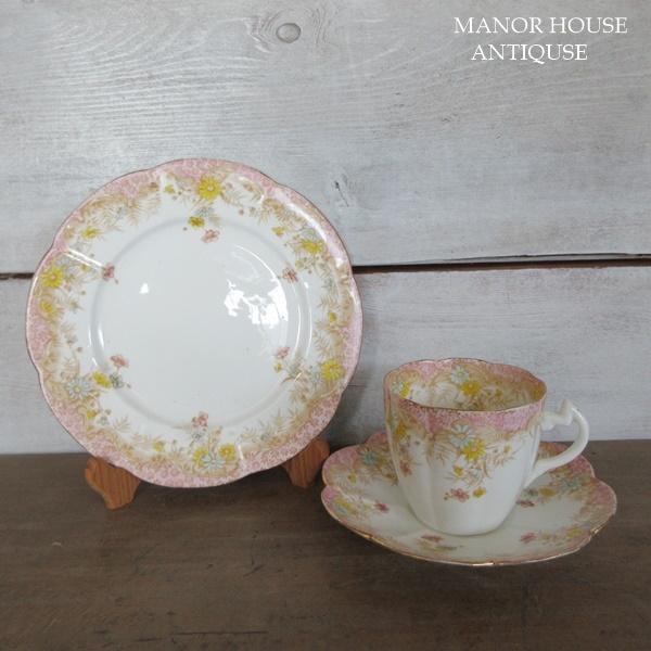 1428sc  イギリス製 Wileman＆Co ワイルマン アンティーク 1896年 カップアンドソーサー プレート トリオ 英国 tablewareイギリスより入荷致しましたアンティーク雑貨　イギリス製 Wileman &amp; Co...